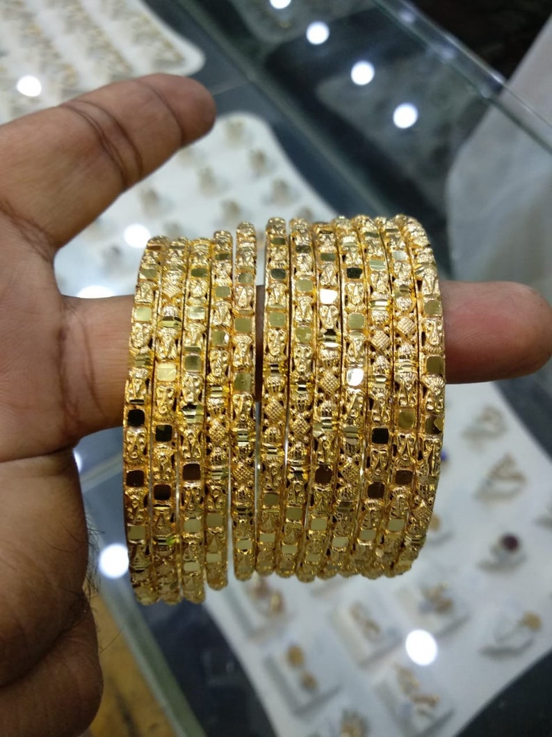 Bangles Gold Plated Hand Made Pakistani Jewelry Indian - Etsy