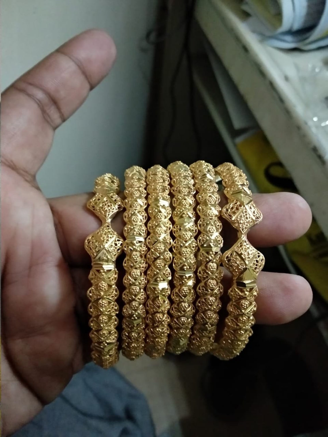 Buy Bangles Gold Plated Hand Made Pakistani Jewelry Indian Online in ...