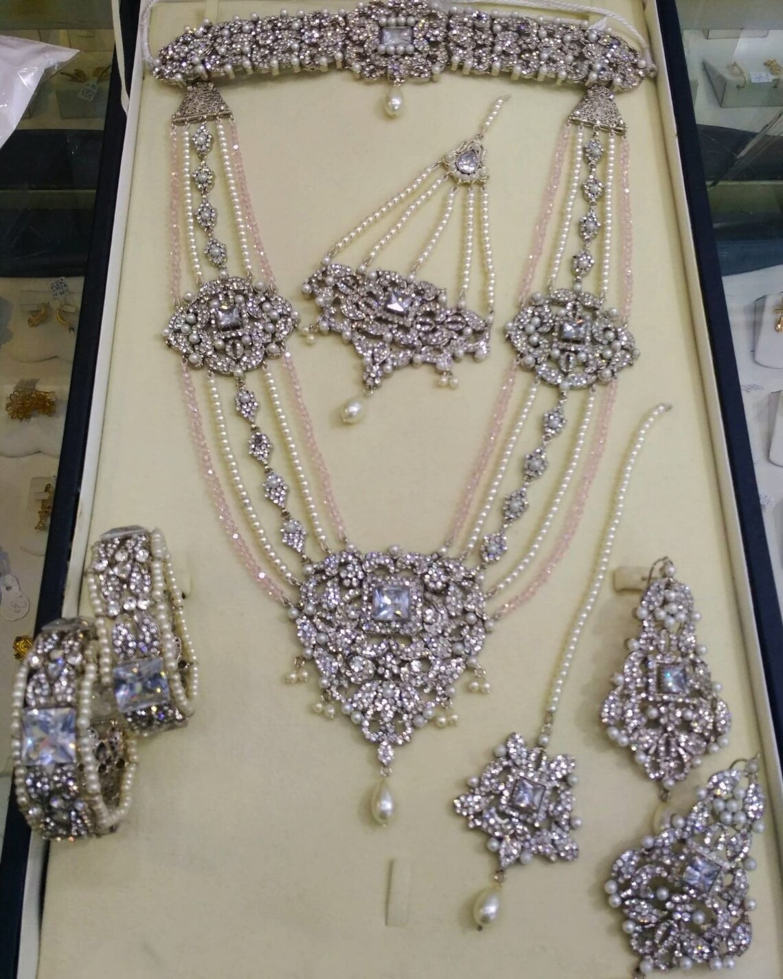 Bridal Jewelry Set Pakistani Bridal Set Silver Bridal Etsy