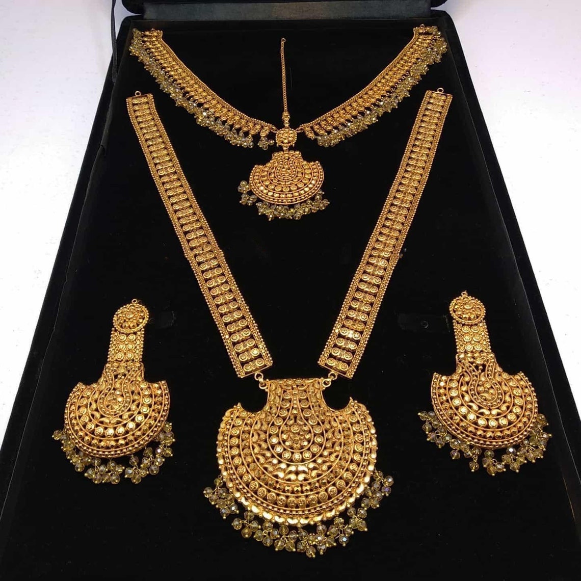 Pakistani Bridal Set 22k Hands Made Gold Plated Indian - Etsy Singapore