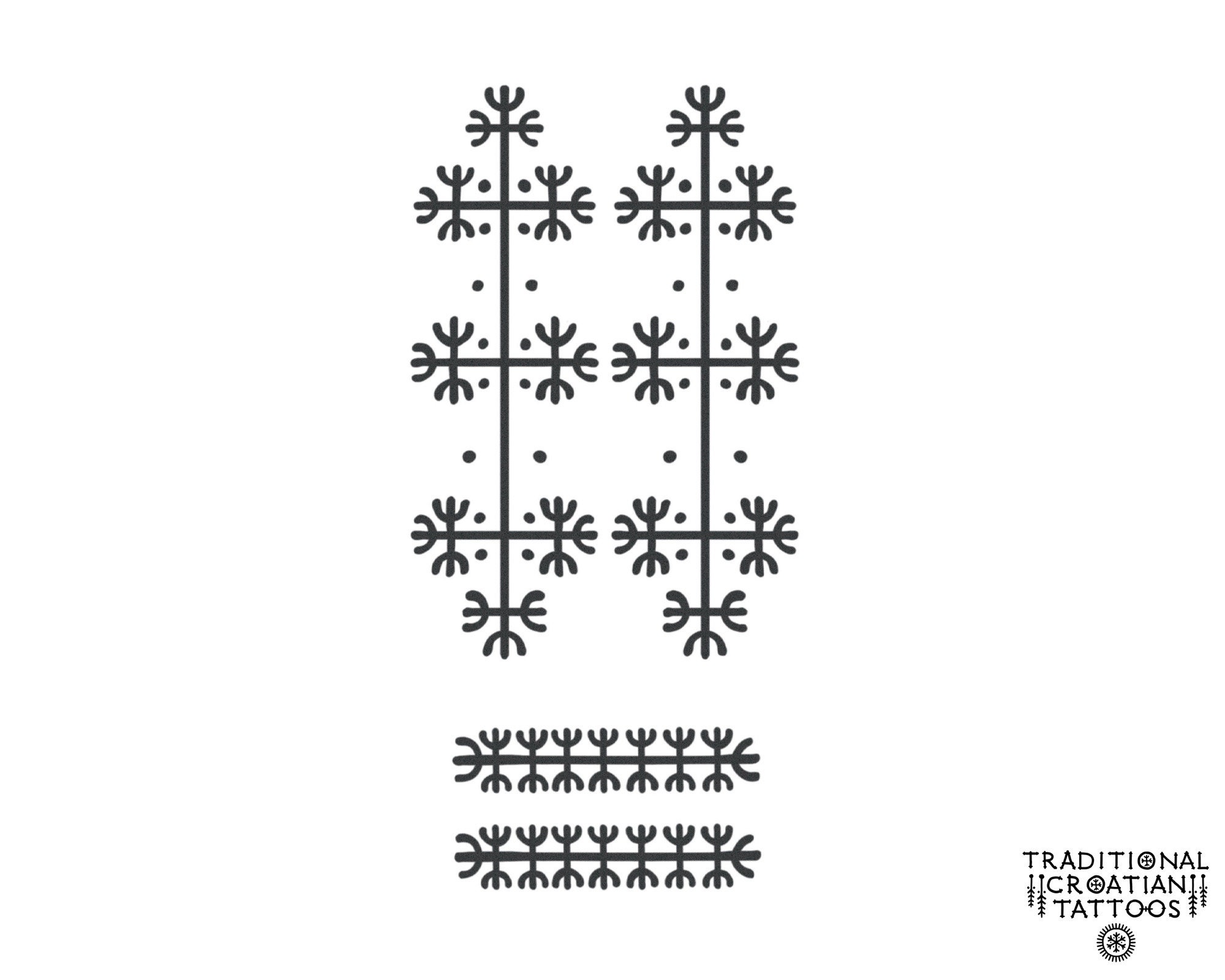 Traditional Croatian Realistic Temporary Tattoos / Ornament Tattoo ...