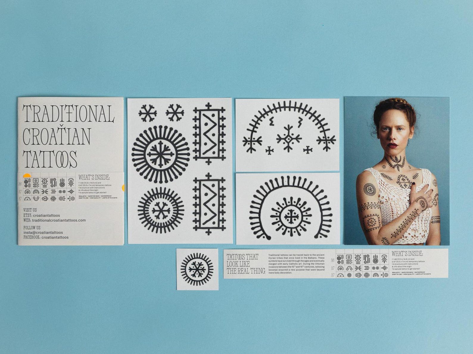 Traditional Croatian Realistic Temporary Tattoos / Ornament Tattoo ...
