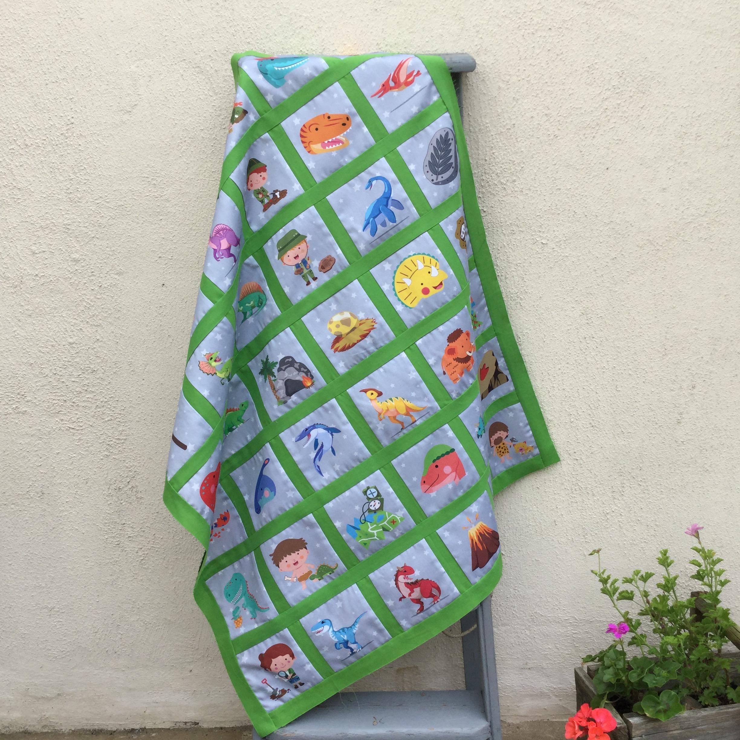 Dinosaur Fabric Squares: Prehistoric Quilt Charm Pack or Fabric Panel ...
