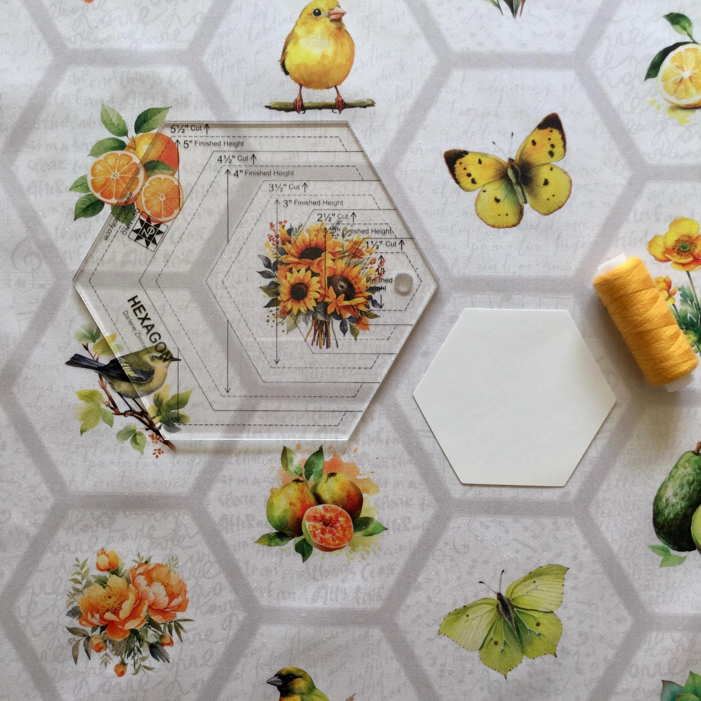 HEXAGONS Panel for 1.75” (side) Hexies - English Paper Piecing - FABRIC ...