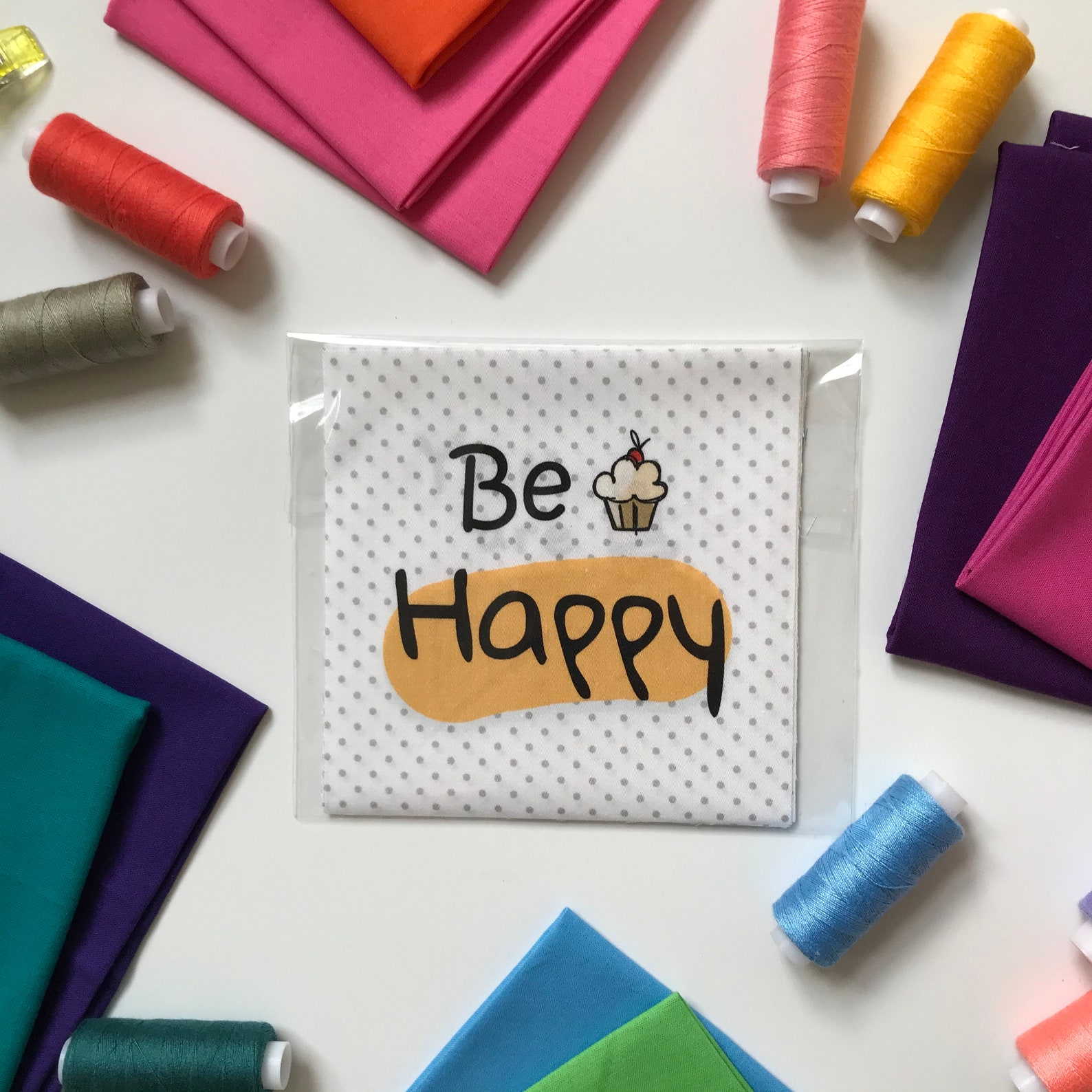 Lalikul HAPPY 7 Sq 5 Quotes Charm Pack Fabric - Etsy UK