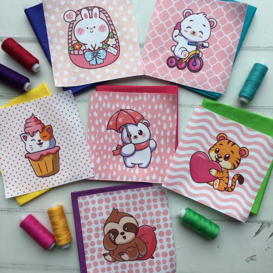 Pink I Spy Fabric Squares: Baby Quilt Cotton Charm Pack - Etsy