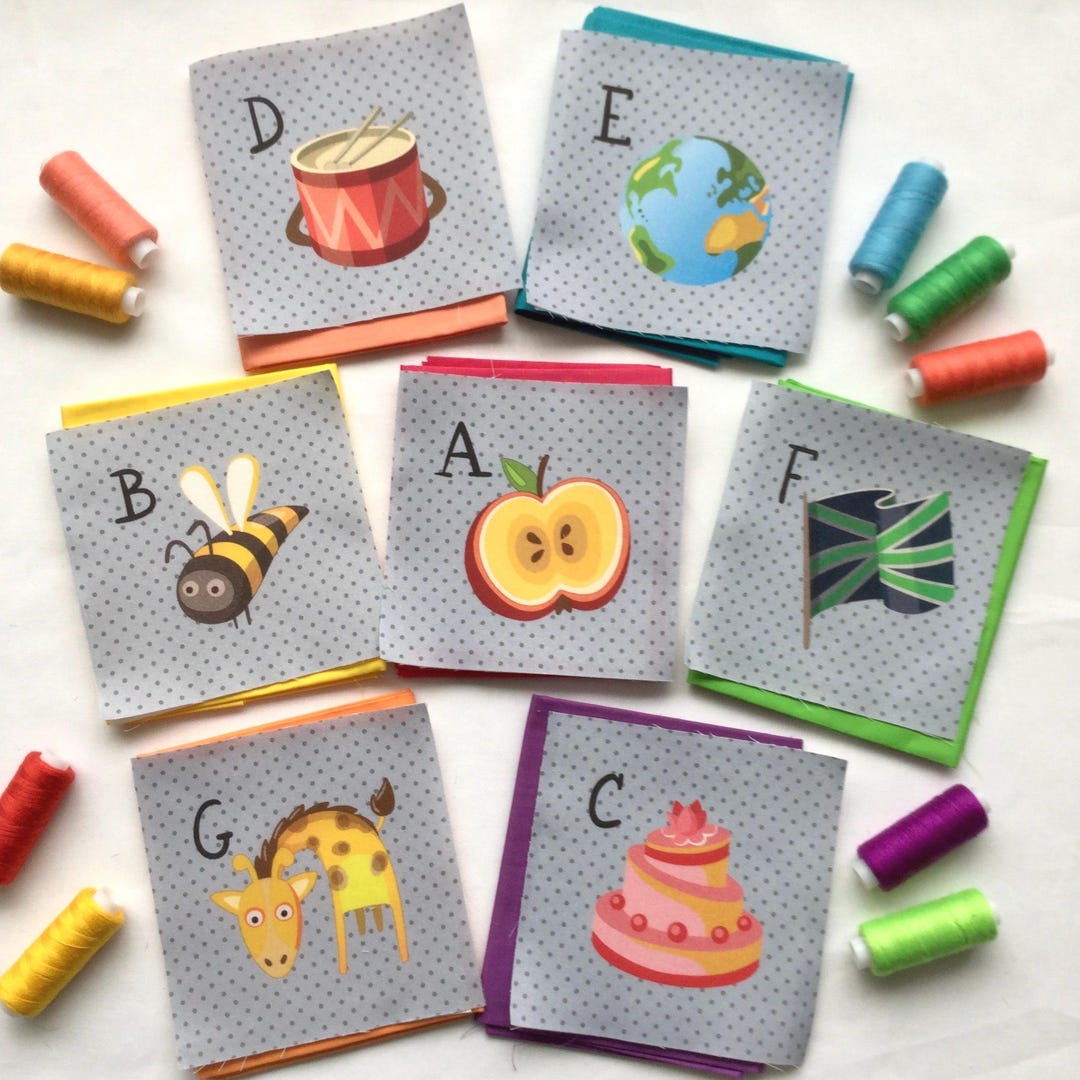 Alphabet and Numbers - 5-inch Fabric Squares - Charm Pack or Panel - 42 ...