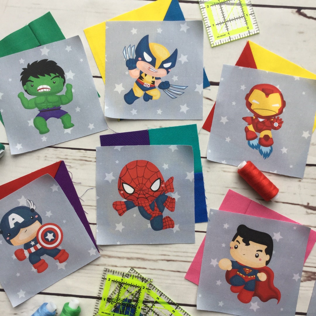 SUPERHEROES - 42sq - 5” - Panel or Charm Pack - Etsy