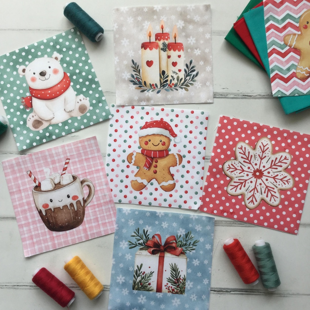 Christmas Fabric Charm Pack: 5" Patchwork Squares - Quilting Panel - Etsy