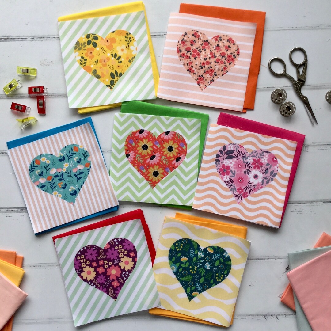 HEARTS & FLOWERS - 42sq - 5”- Charm Pack or Block Panel - 5in Squares ...