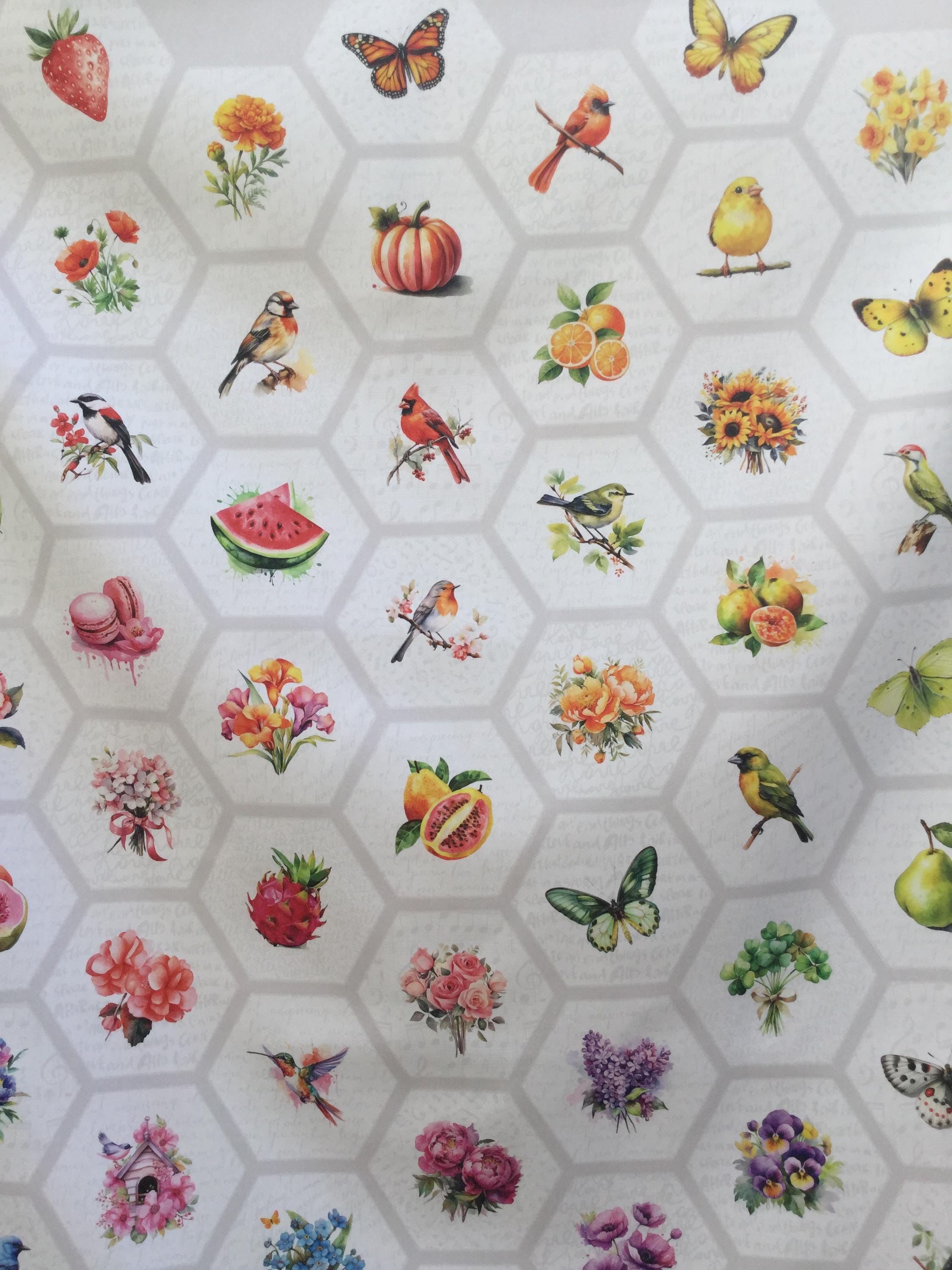 HEXAGONS Panel for 1.75” (side) Hexies - English Paper Piecing - FABRIC ...
