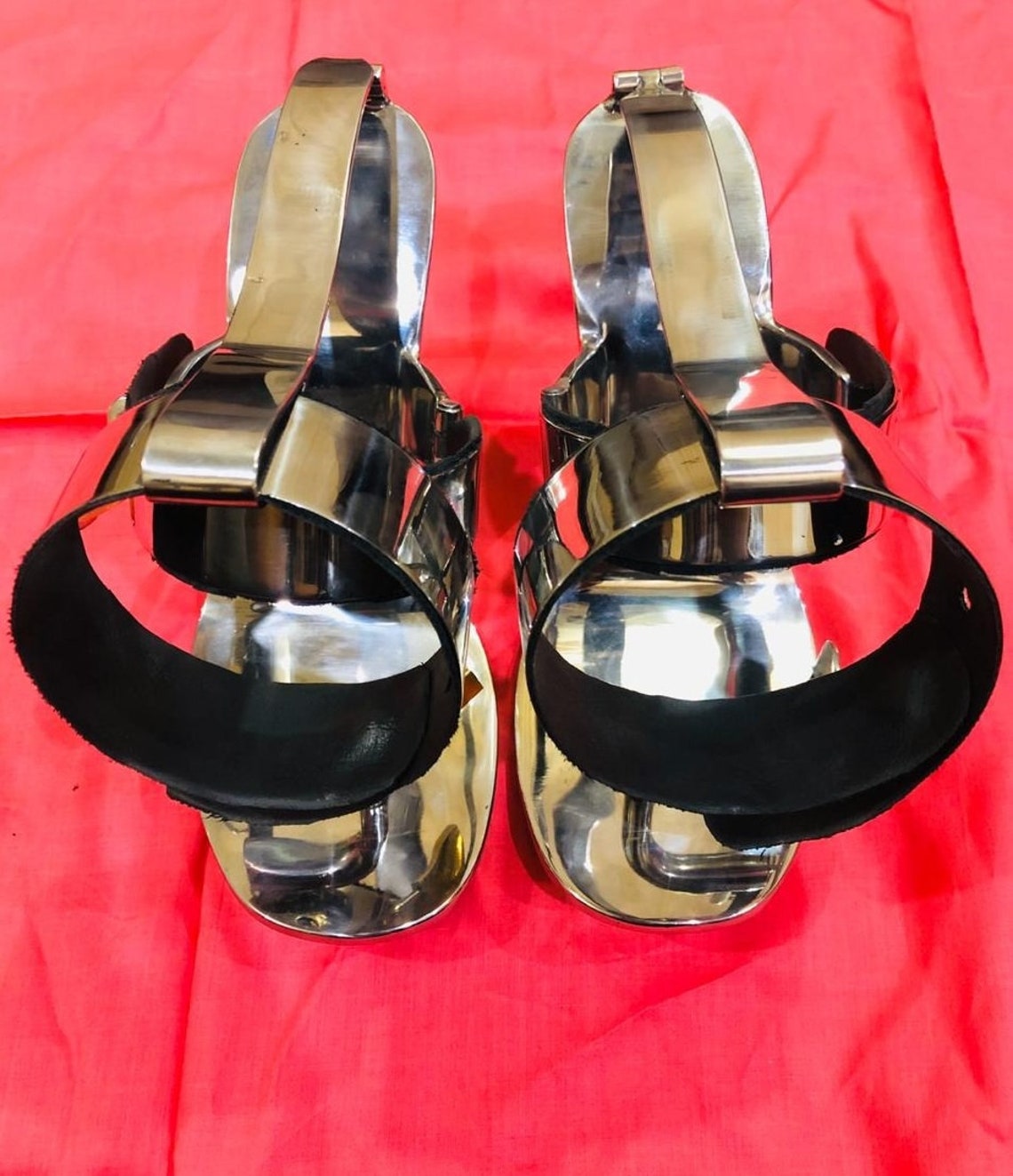 Full Stainless Steel Locking High Heels Shoes With 4 Inch Heel - Etsy