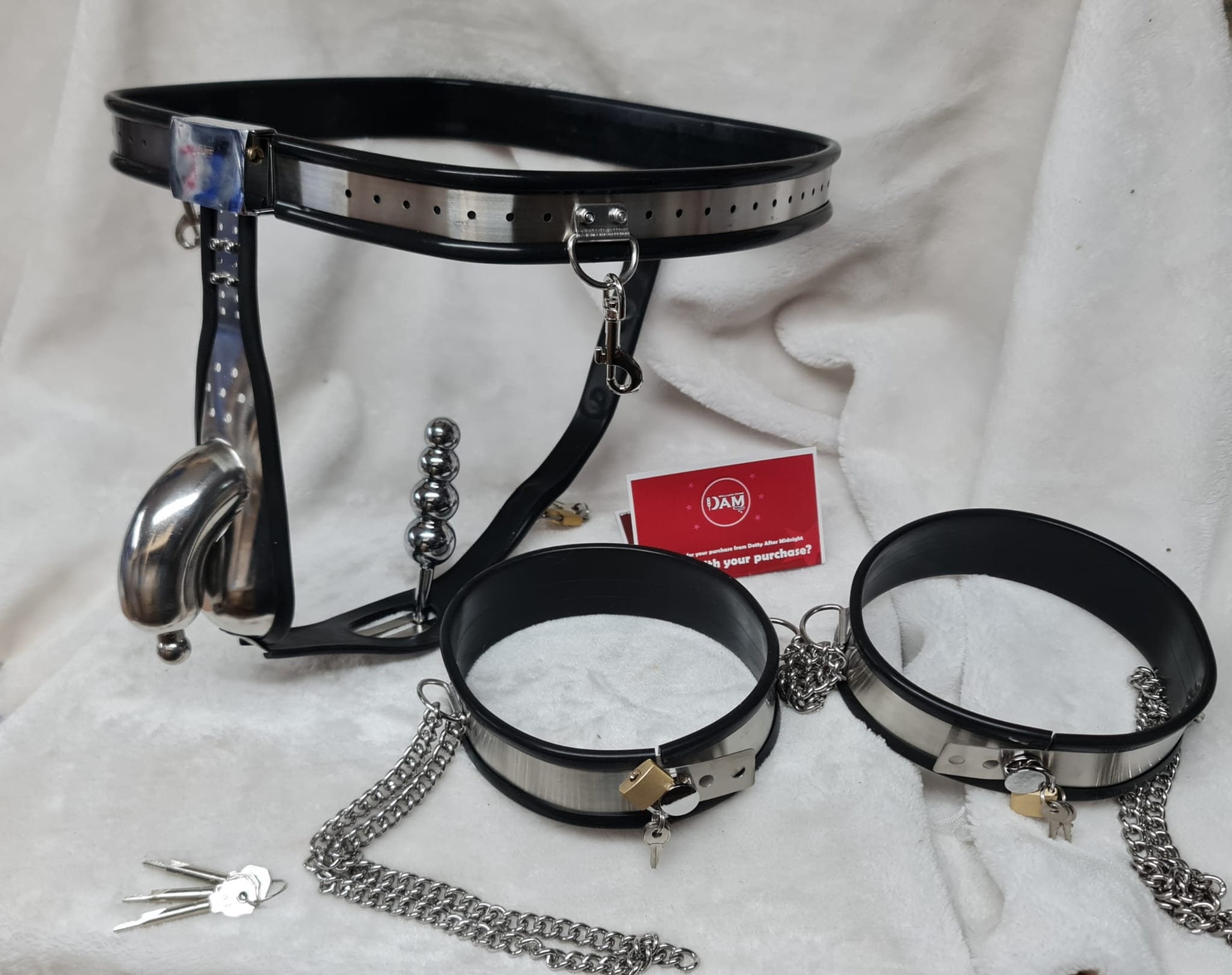 Full Male Chastity Belt Device Blue or Black Stainless & Thigh - Etsy