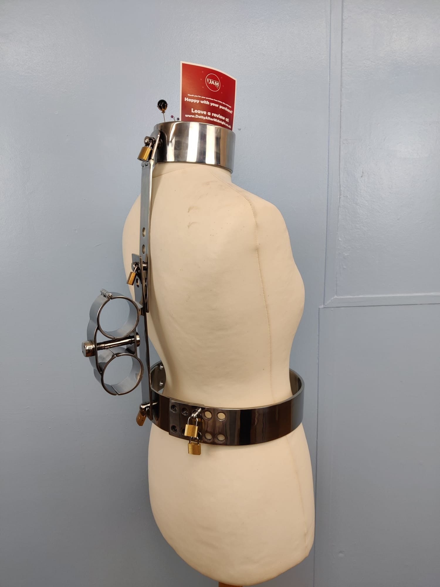 Stainless Steel Neck Wrist Waist Cuffs Mobile Bondage - Etsy UK