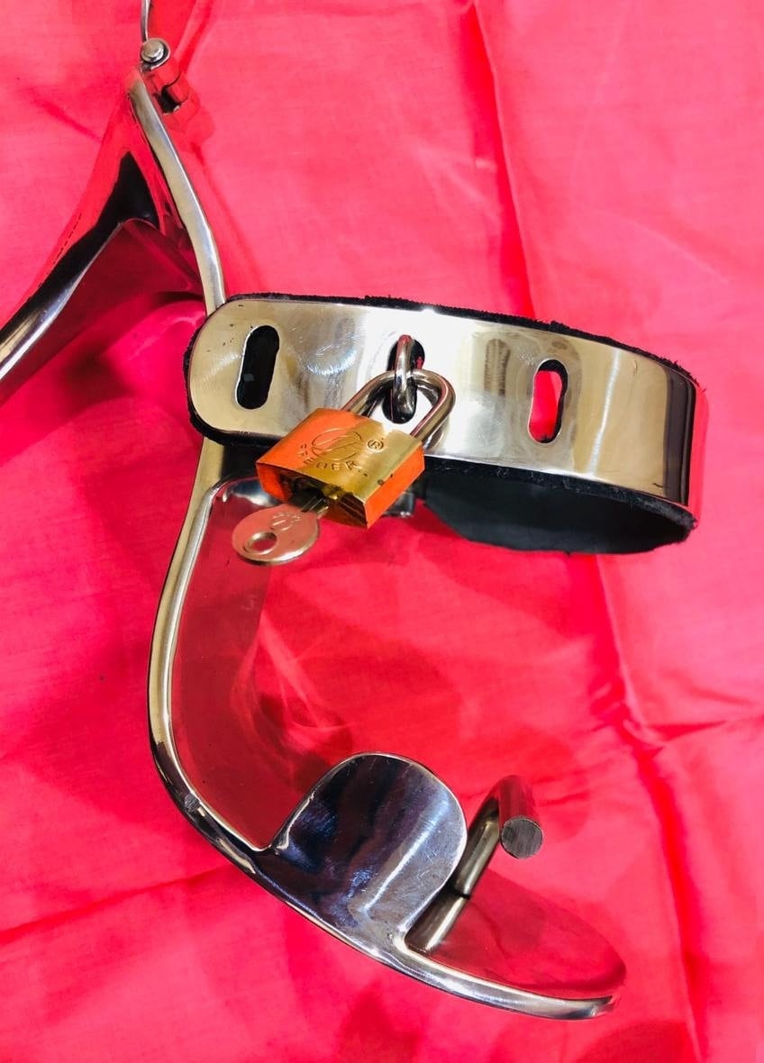 Full Stainless Steel Locking High Heels Shoes With 4 Inch Heel - Etsy