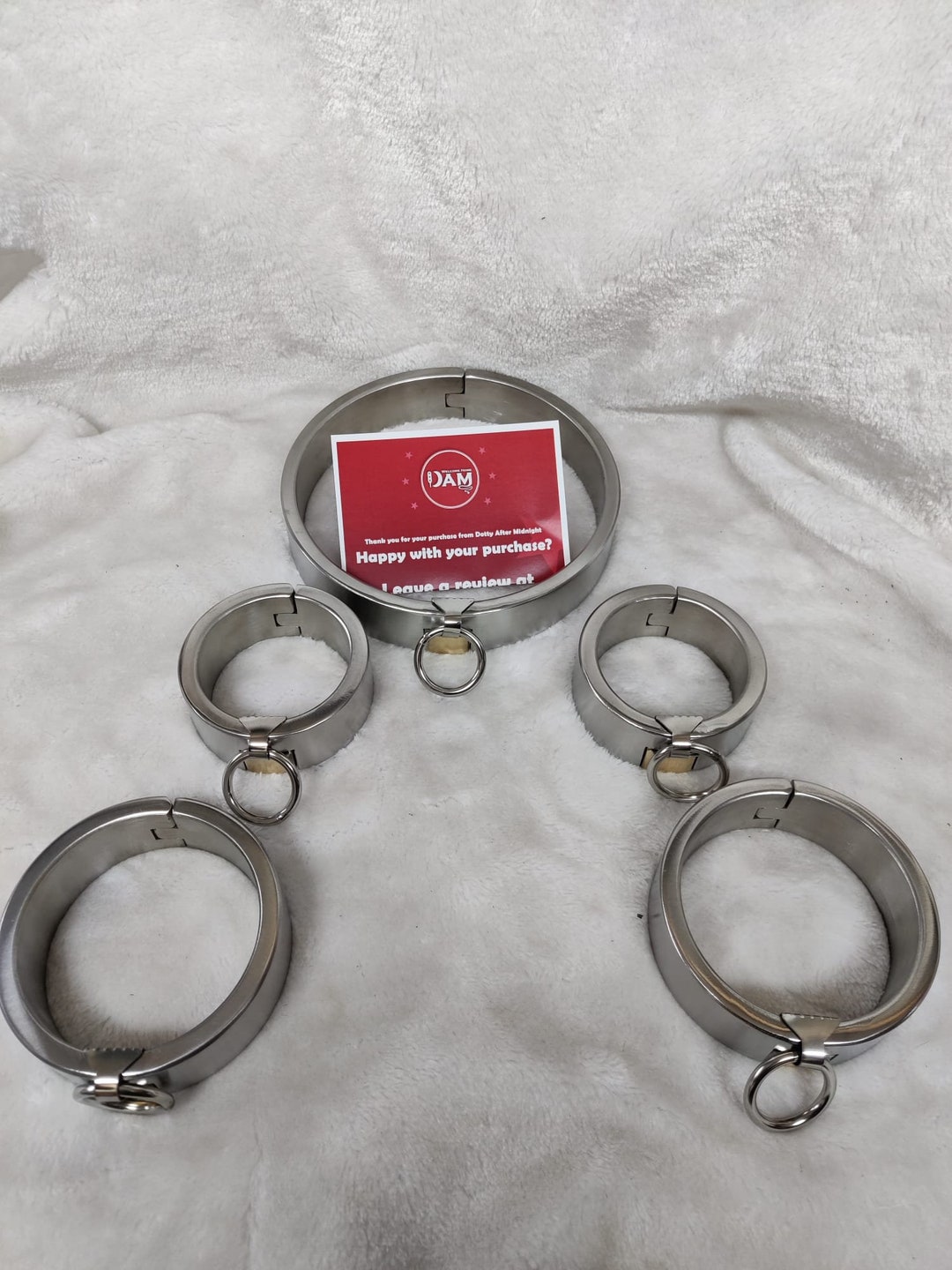 Stainless Steel Choker With Wrist and Ankle Set - Etsy UK