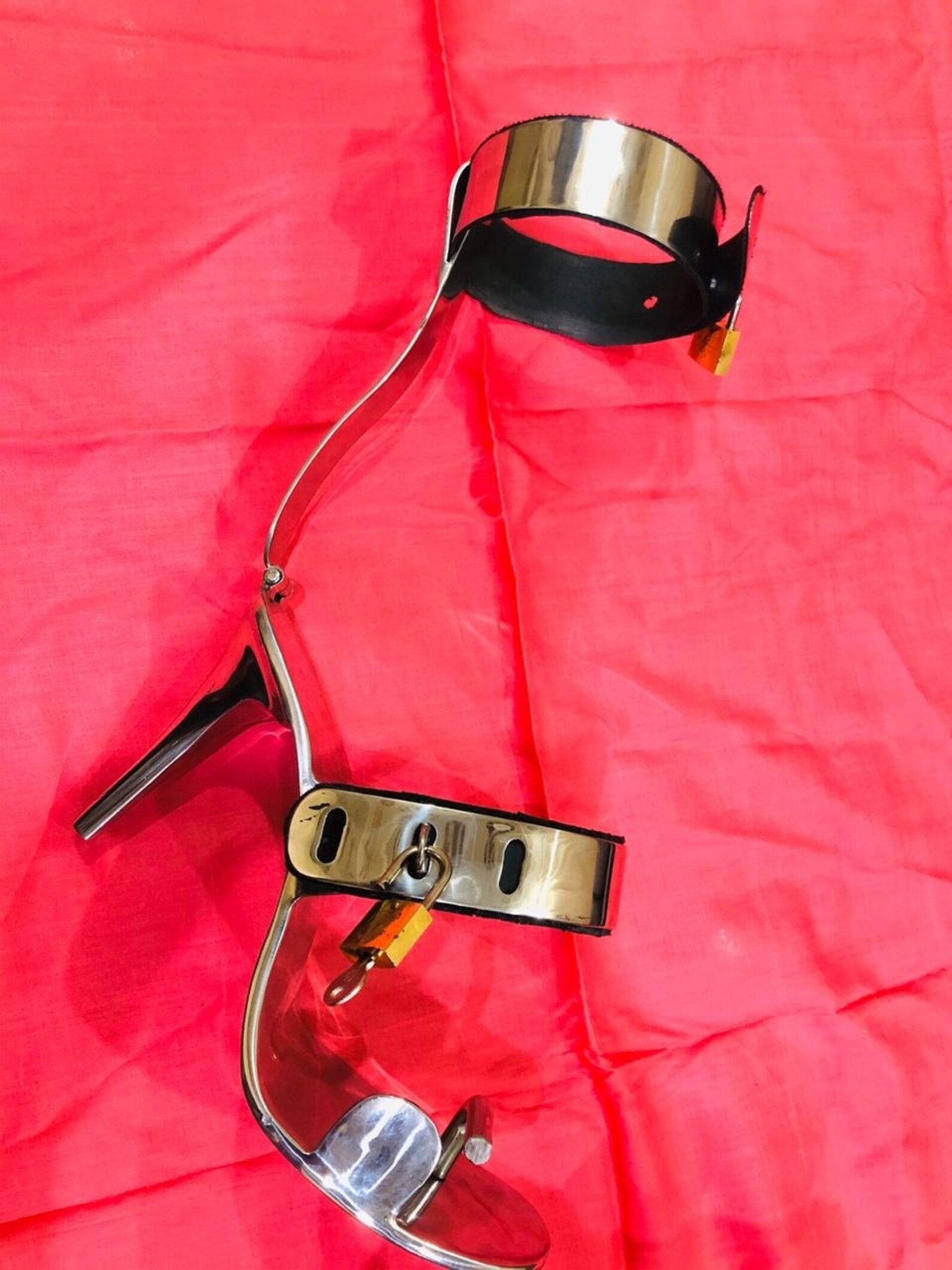 Full Stainless Steel Locking High Heels Shoes With 4 Inch Heel - Etsy