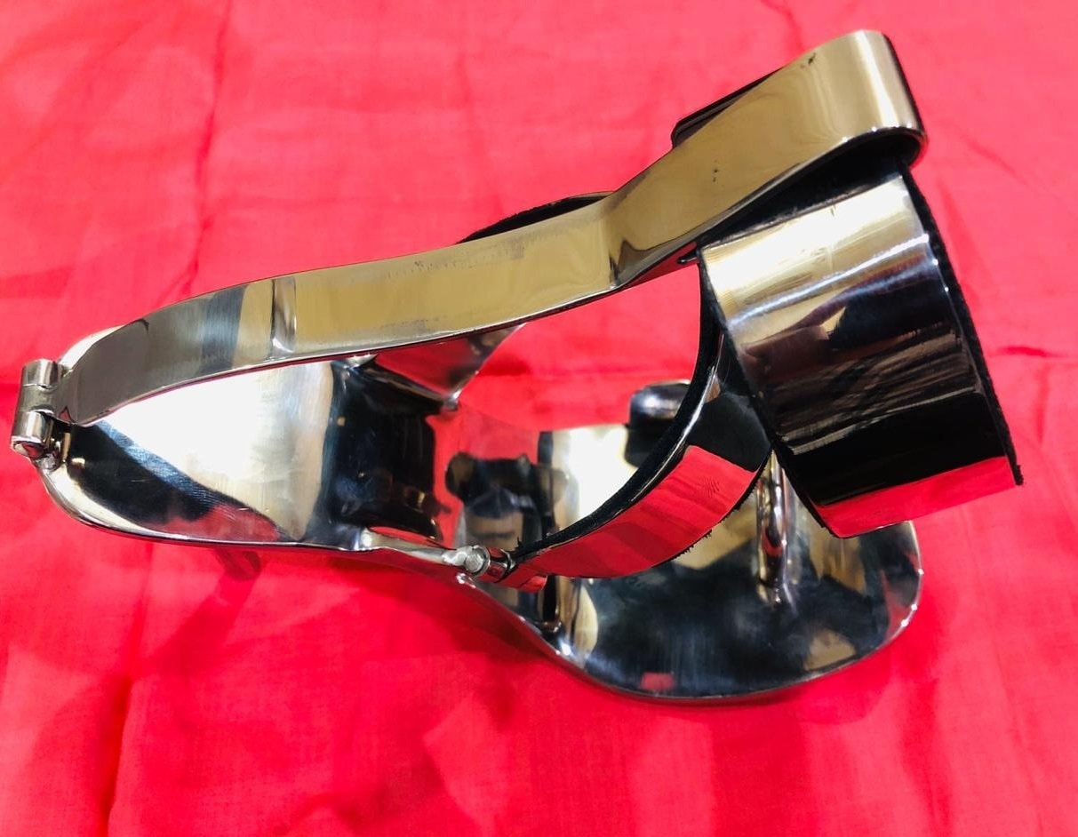 Full Stainless Steel Locking High Heels Shoes With 4 Inch Heel - Etsy