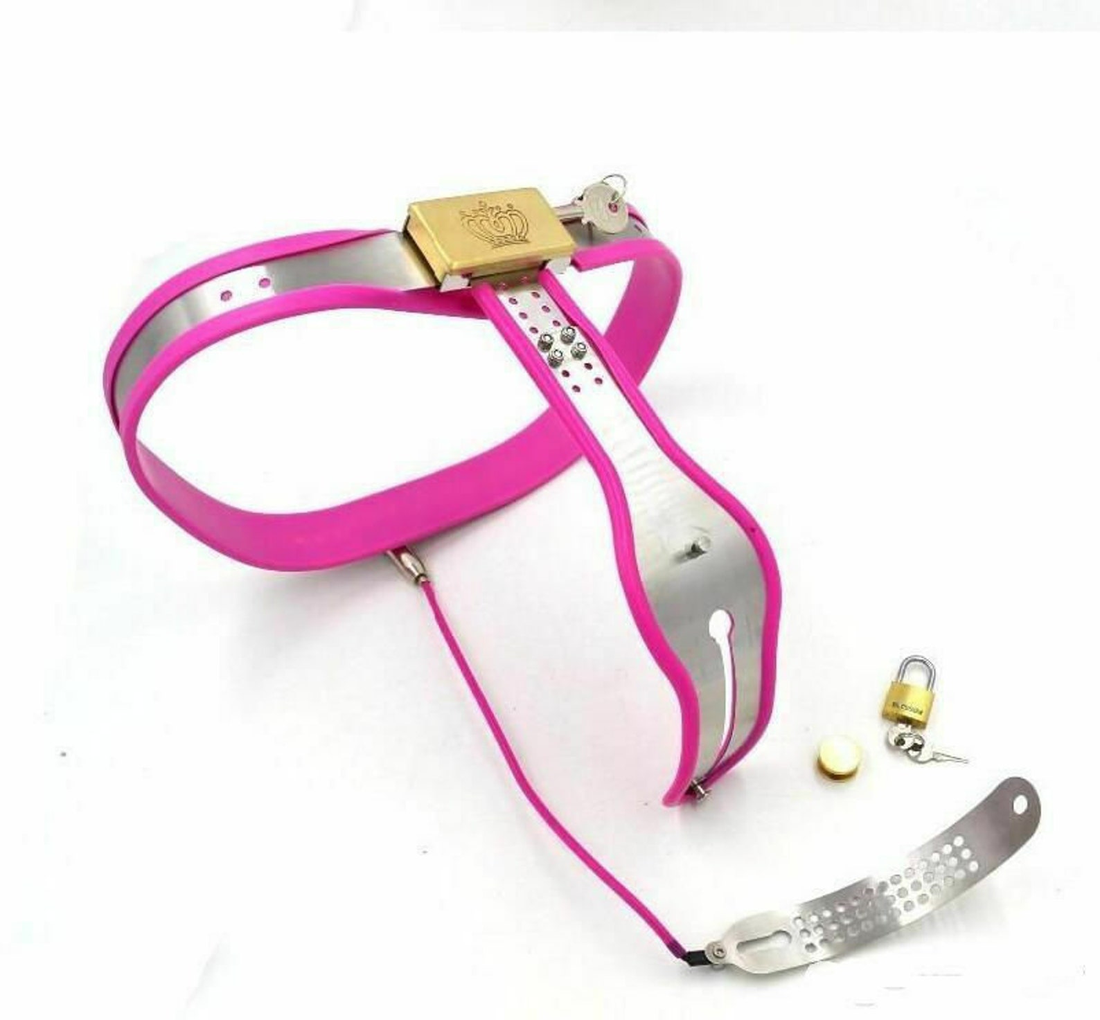 Pink Female Chastity Belt Adjustable Model-Y Stainless Steel | Etsy