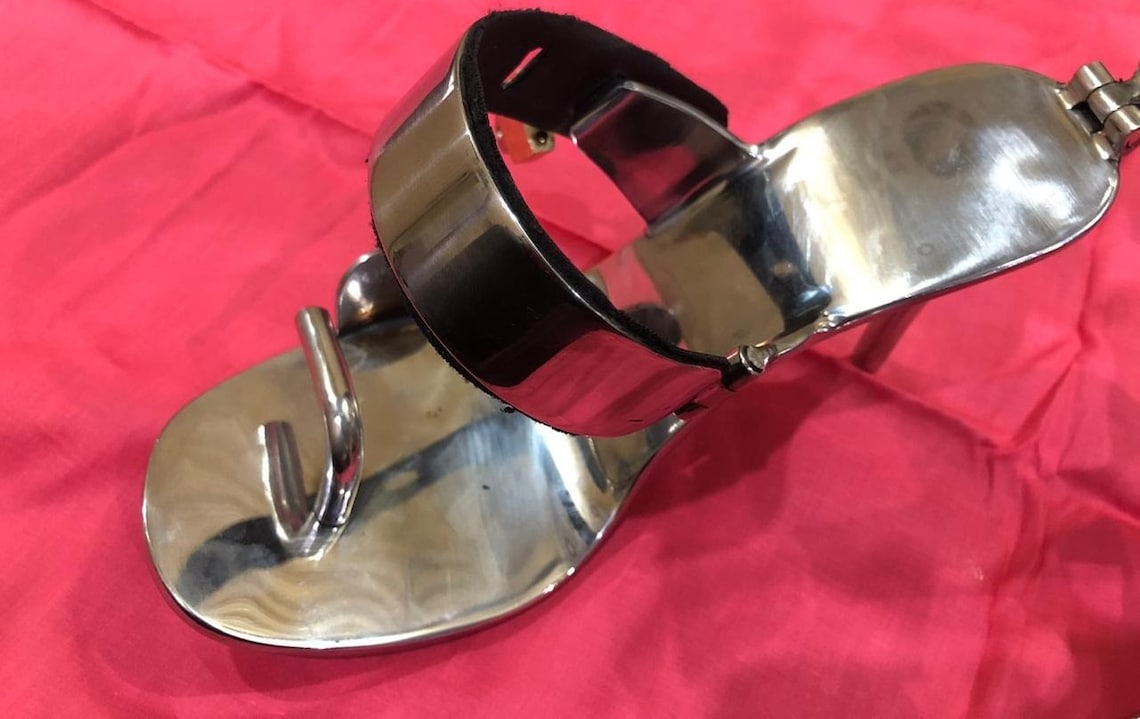 Full Stainless Steel Locking High Heels Shoes With 4 Inch Heel - Etsy