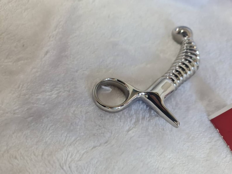 Stainless Steel Prostate Massager With Threaded Handle Mature Etsy
