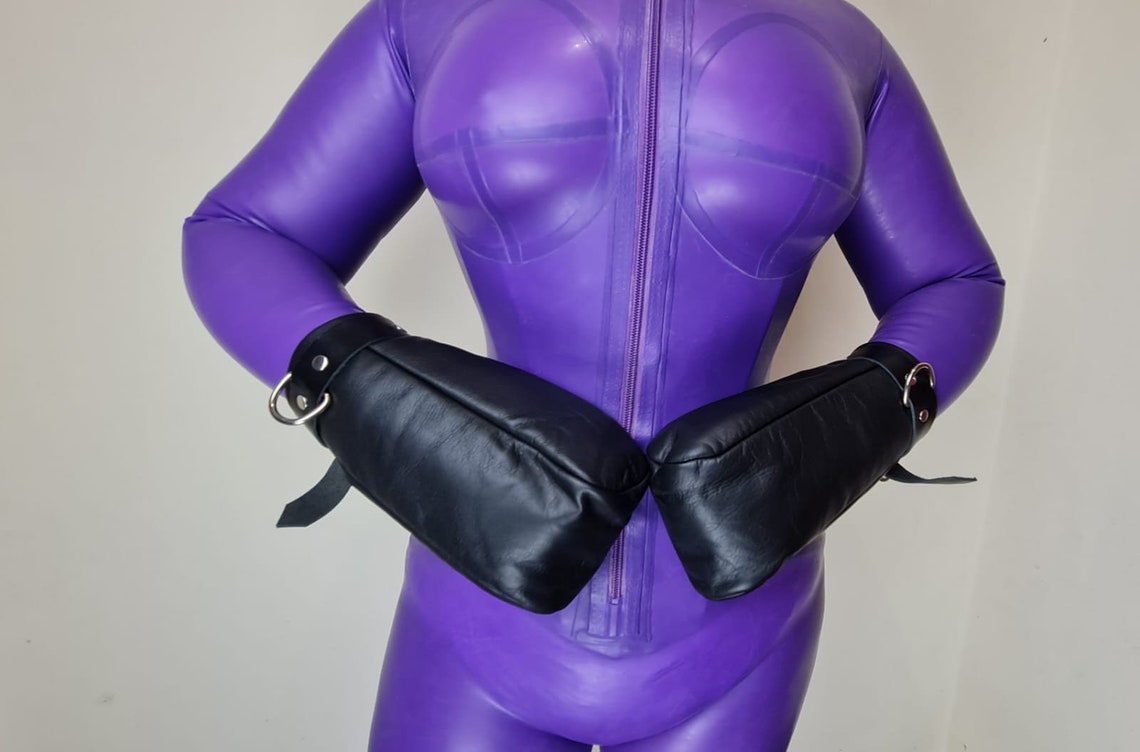 Real Leather Bondage Padded Locking Mitts black for Puppy - Etsy Australia