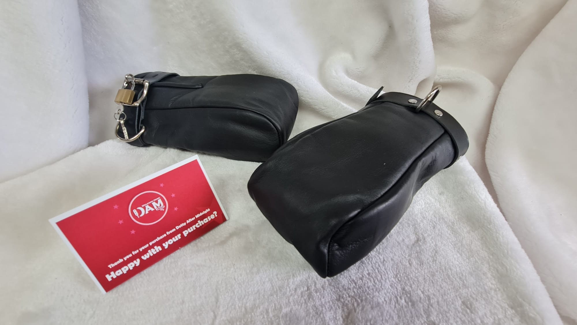 Real Leather Bondage Padded Locking Mitts black for Puppy - Etsy