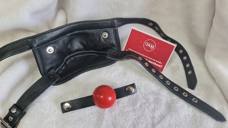 Real Leather Mask Ball Gag Mature - Etsy