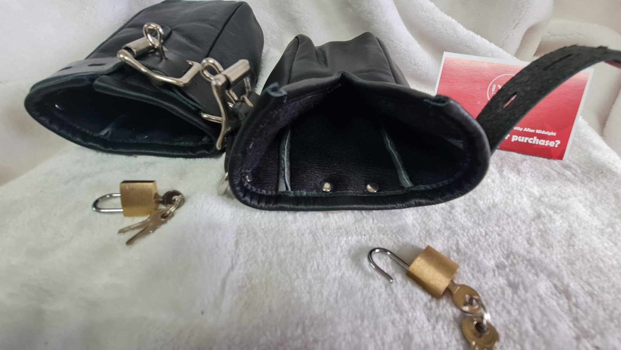 Real Leather Bondage Padded Locking Mitts black for Puppy - Etsy