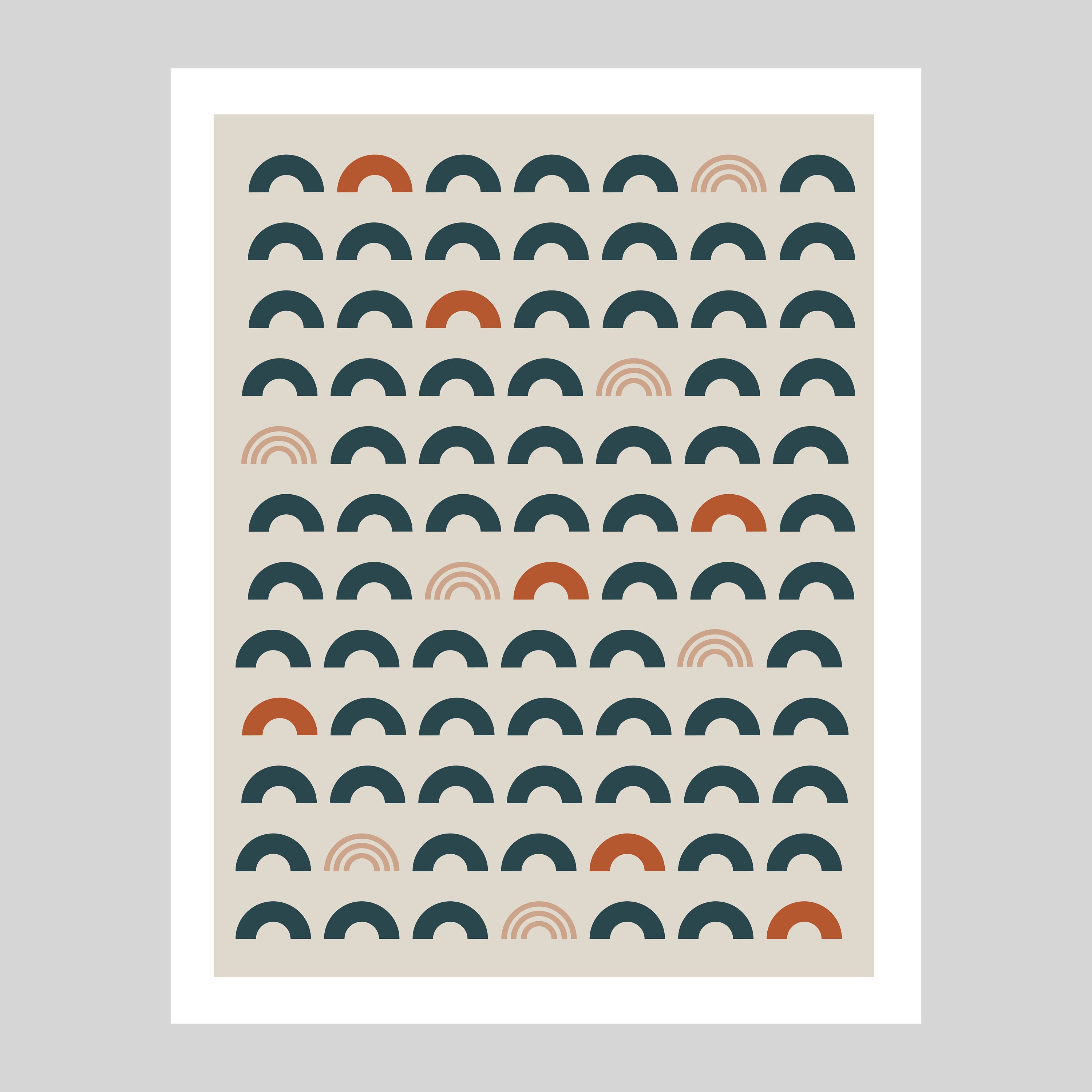Geometric Arc Shapes, Lines, Circles Abstract Art Series, Wall Art ...