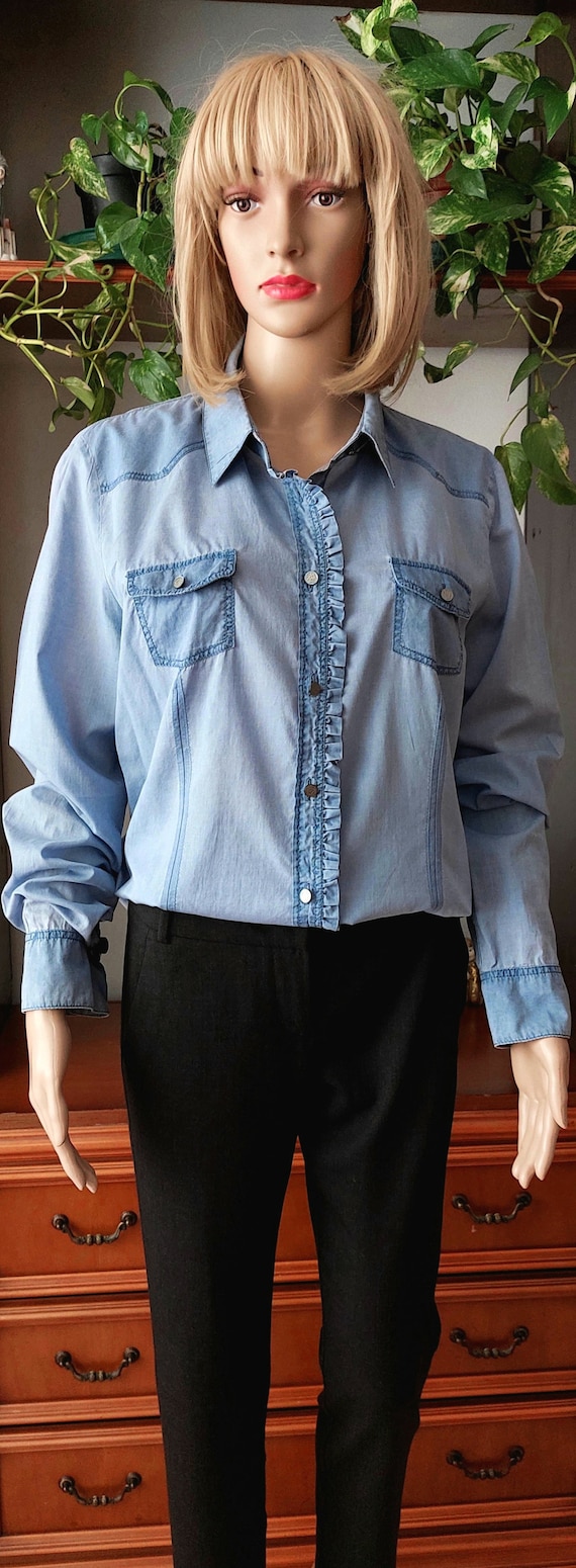 MARELLA SPORT by Max Mara oversized denim cotton butt… - Gem