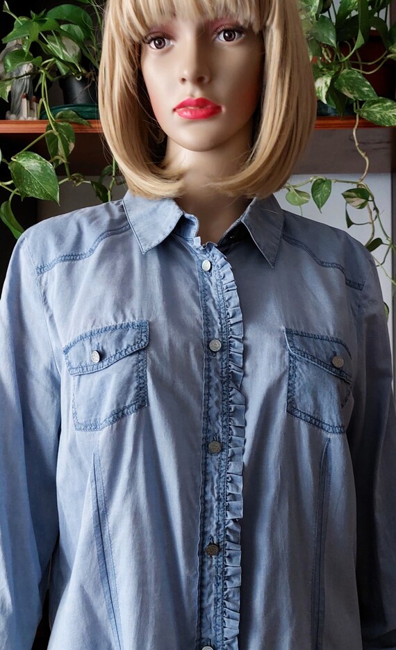 MARELLA Sport by Max Mara 80s 100% cotton blouse wome… - Gem