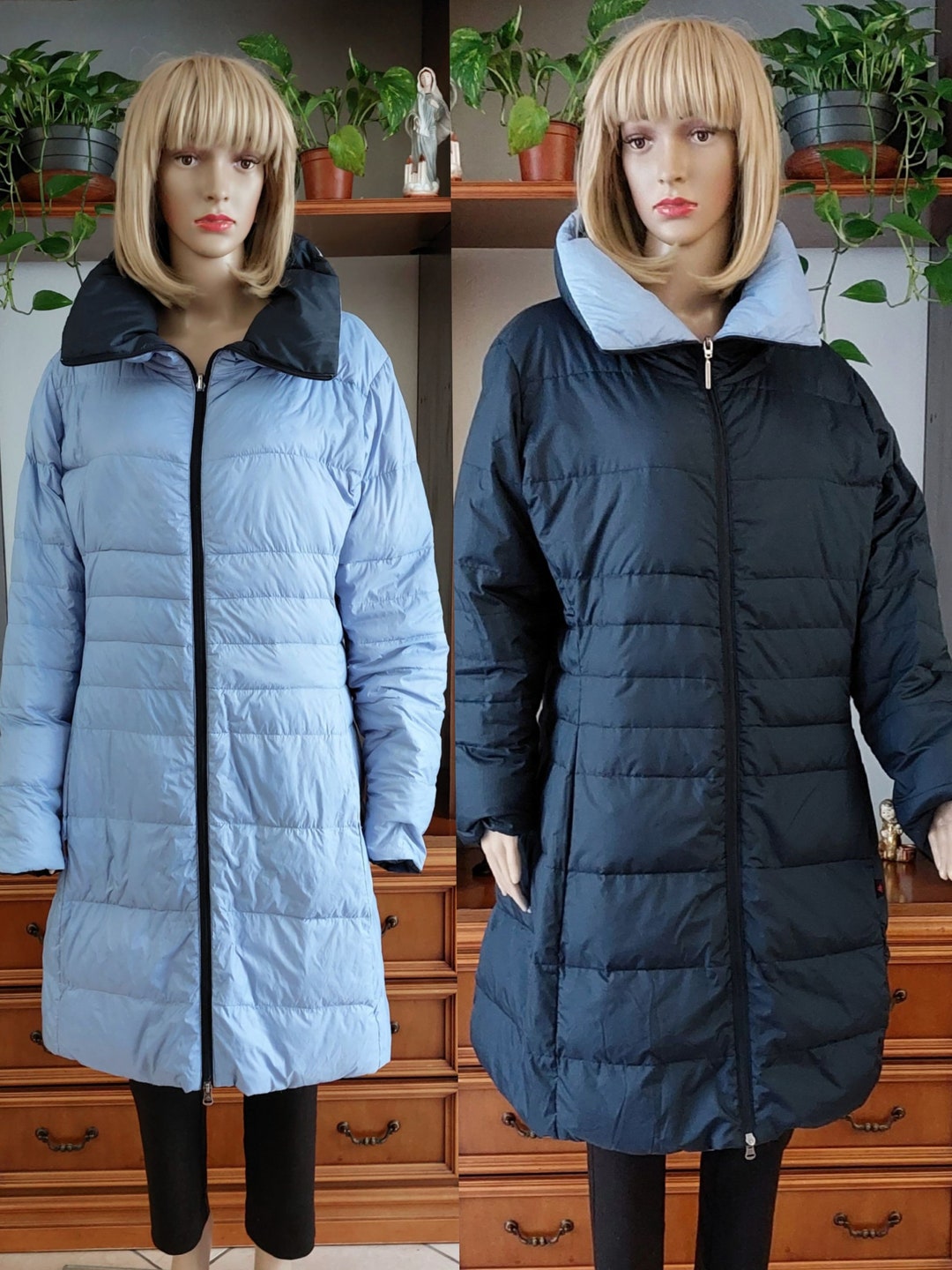 KAPPA Down Puffer Coat for Women's/long Puffer Coat/quilted Padded Down ...