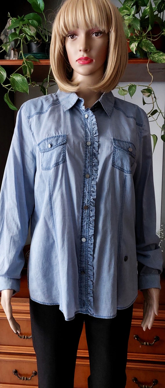 MARELLA Sport by Max Mara 80s 100% cotton blouse wome… - Gem