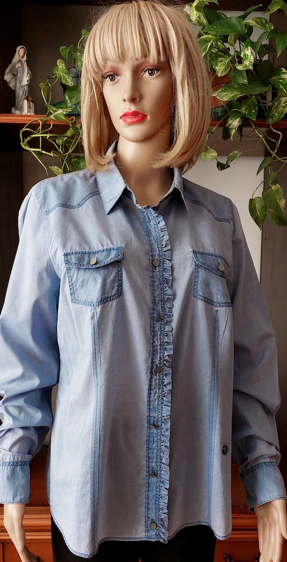 MARELLA SPORT by Max Mara oversized denim cotton butt… - Gem