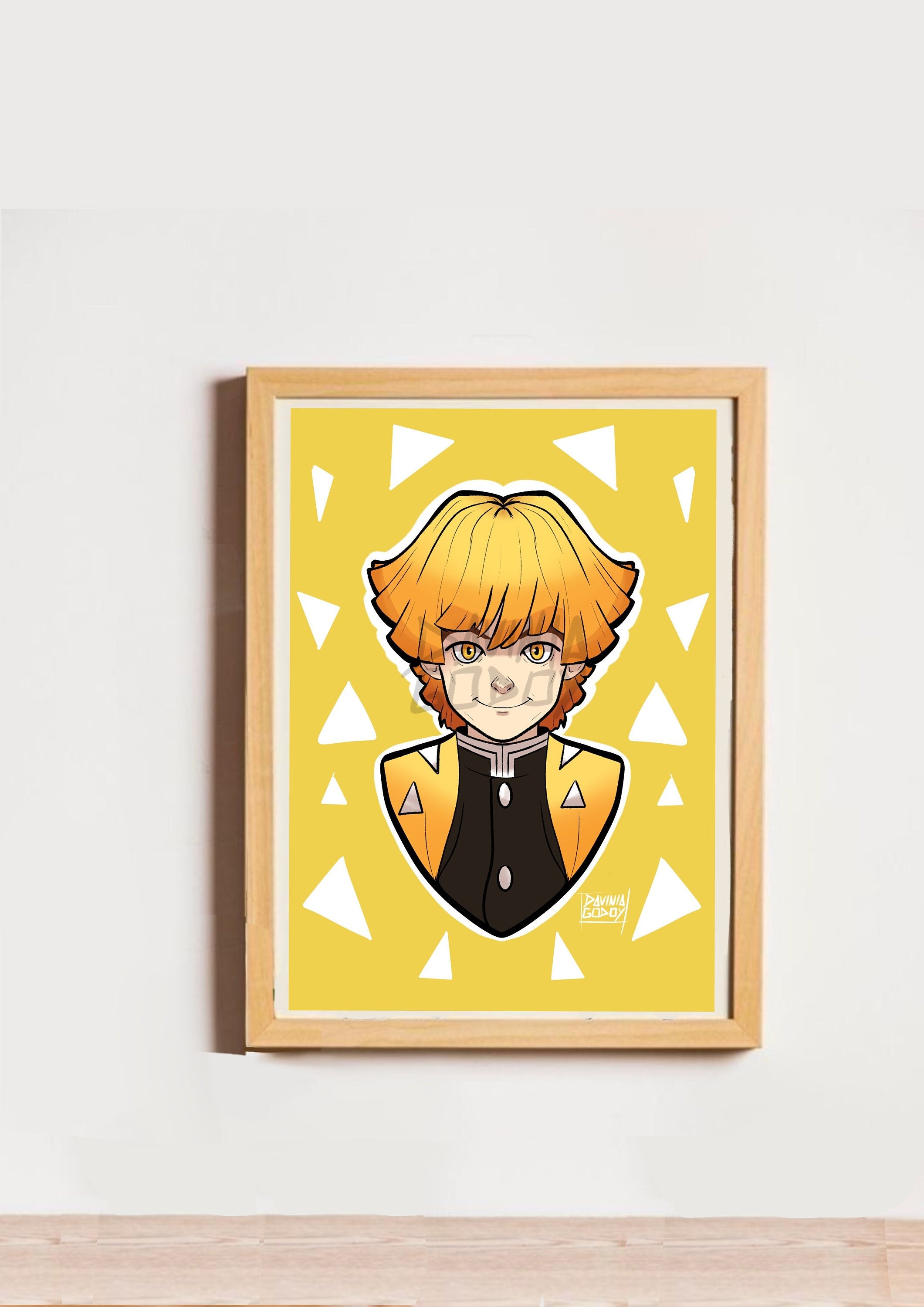 Dibujo de Zenitsu Agatsuma en digital - Etsy México