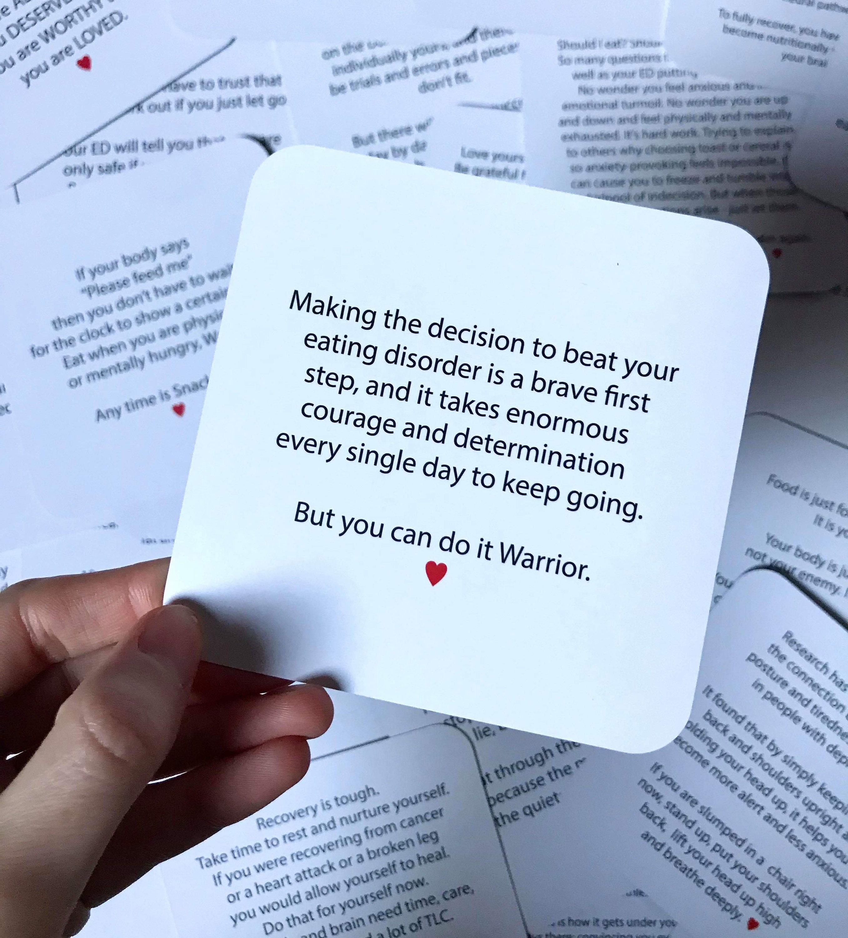 Inspirational Cards to Help Recovery From Anorexia - Etsy