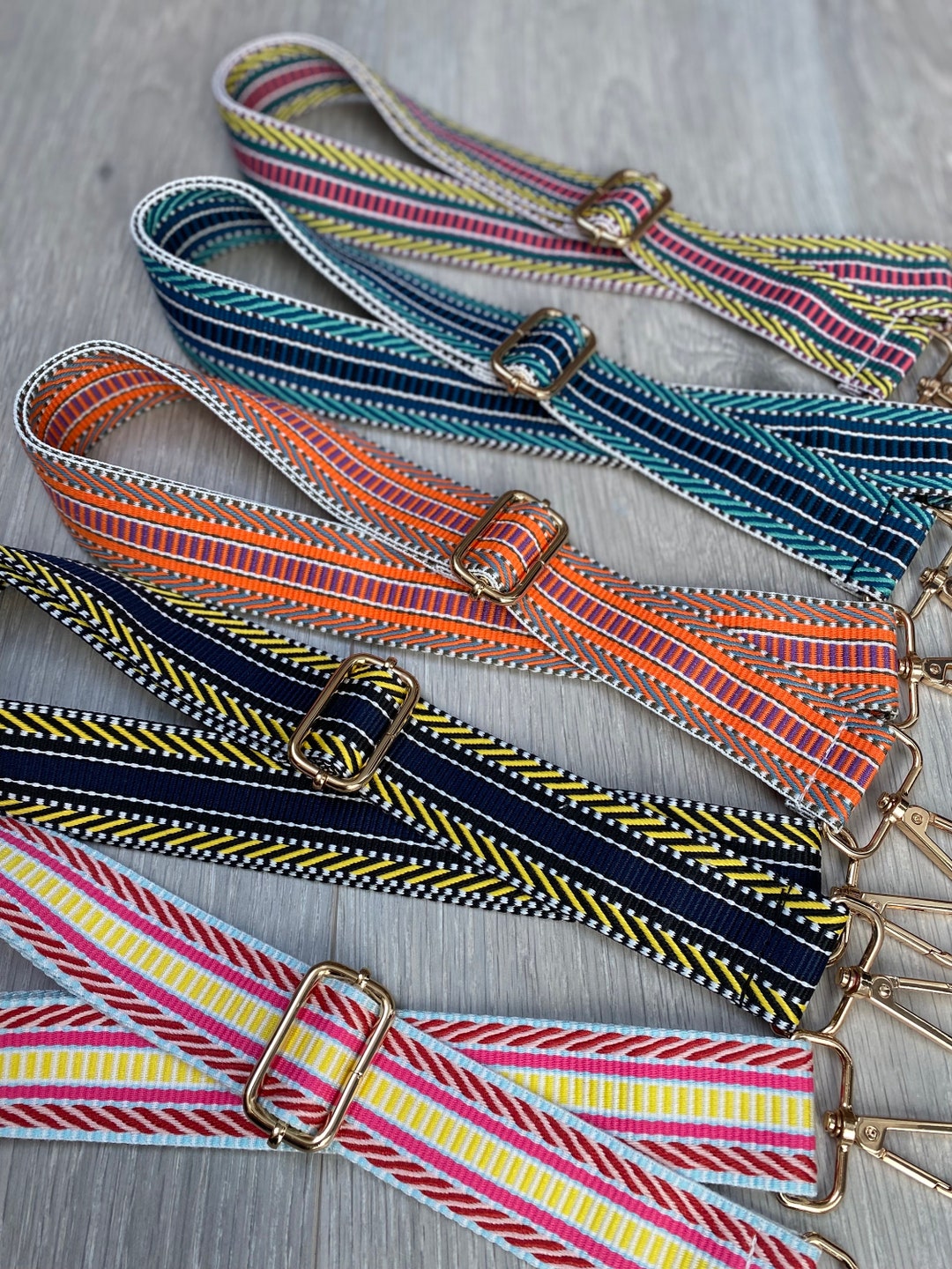 Adjustable Cotton Crossbody Bag Strap: Colorful Woven Webbing - Etsy