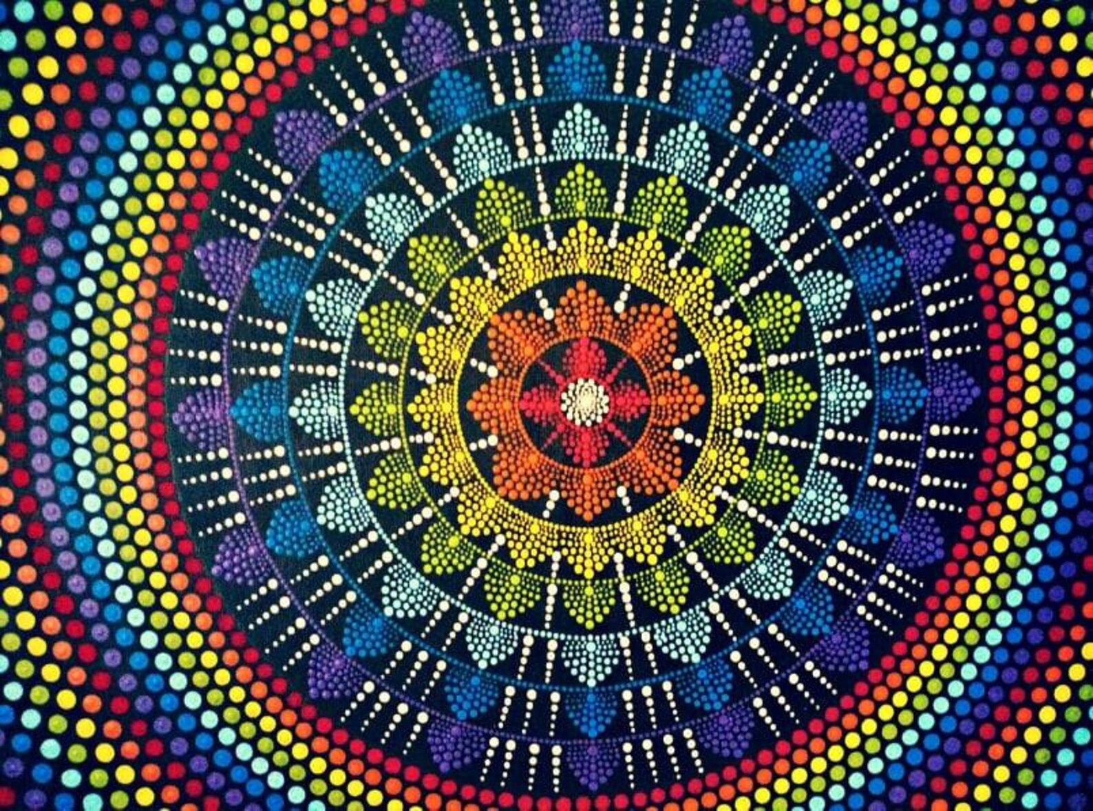 Dotted Mandala Painting, Dot Mandala, Mandala Painting, Mandala - Etsy