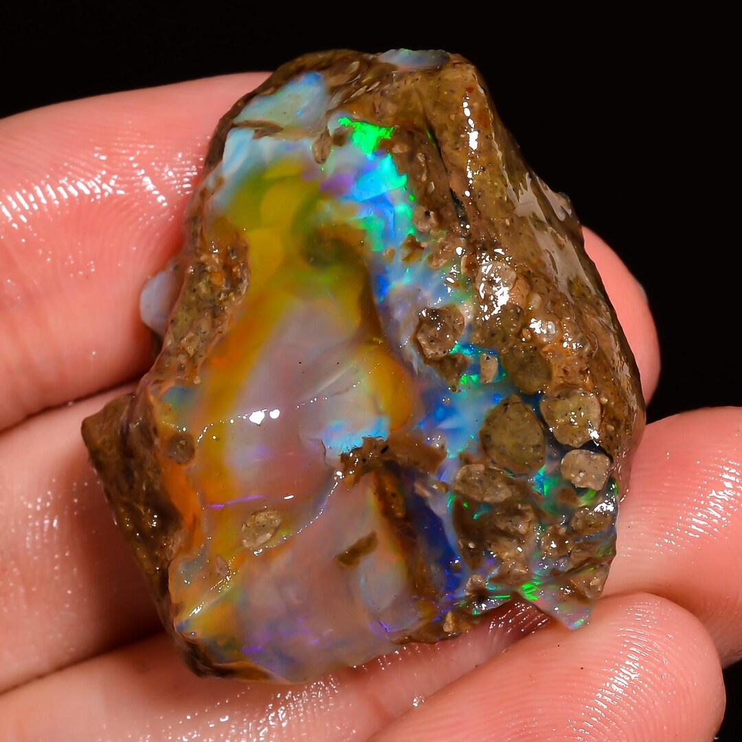 63.15 Ct, 100% Natural Opal Rough, Multi Fire Opal Rough, Welo Opal ...