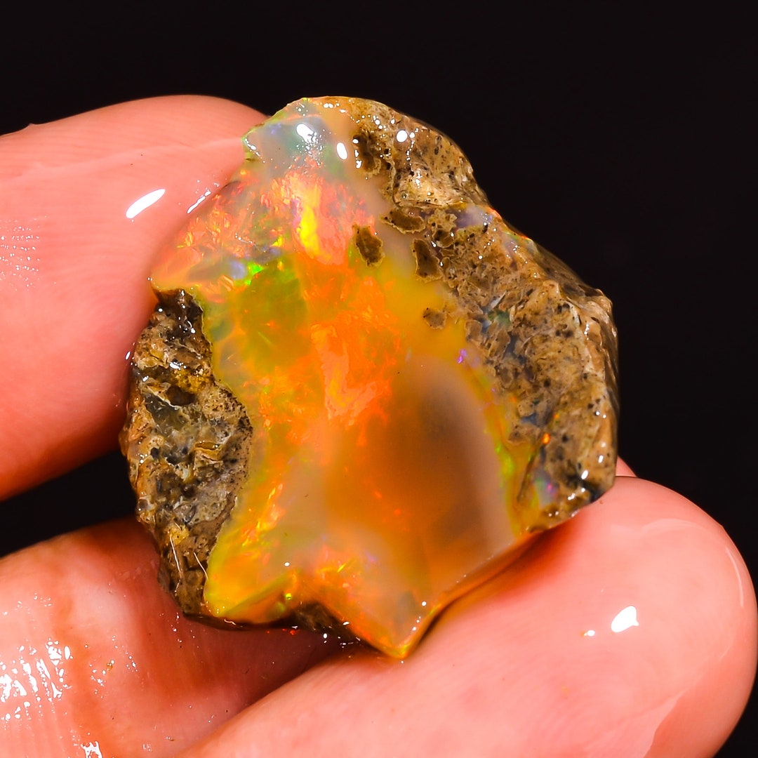 16.55 Ct, 100% Natural Ethiopian Opal Raw, Opal Rough Stone, Crystal ...