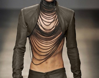 Body Chain Shoulder Men Gold Bodychain Man Harness Cuban Chain Jewelry ...