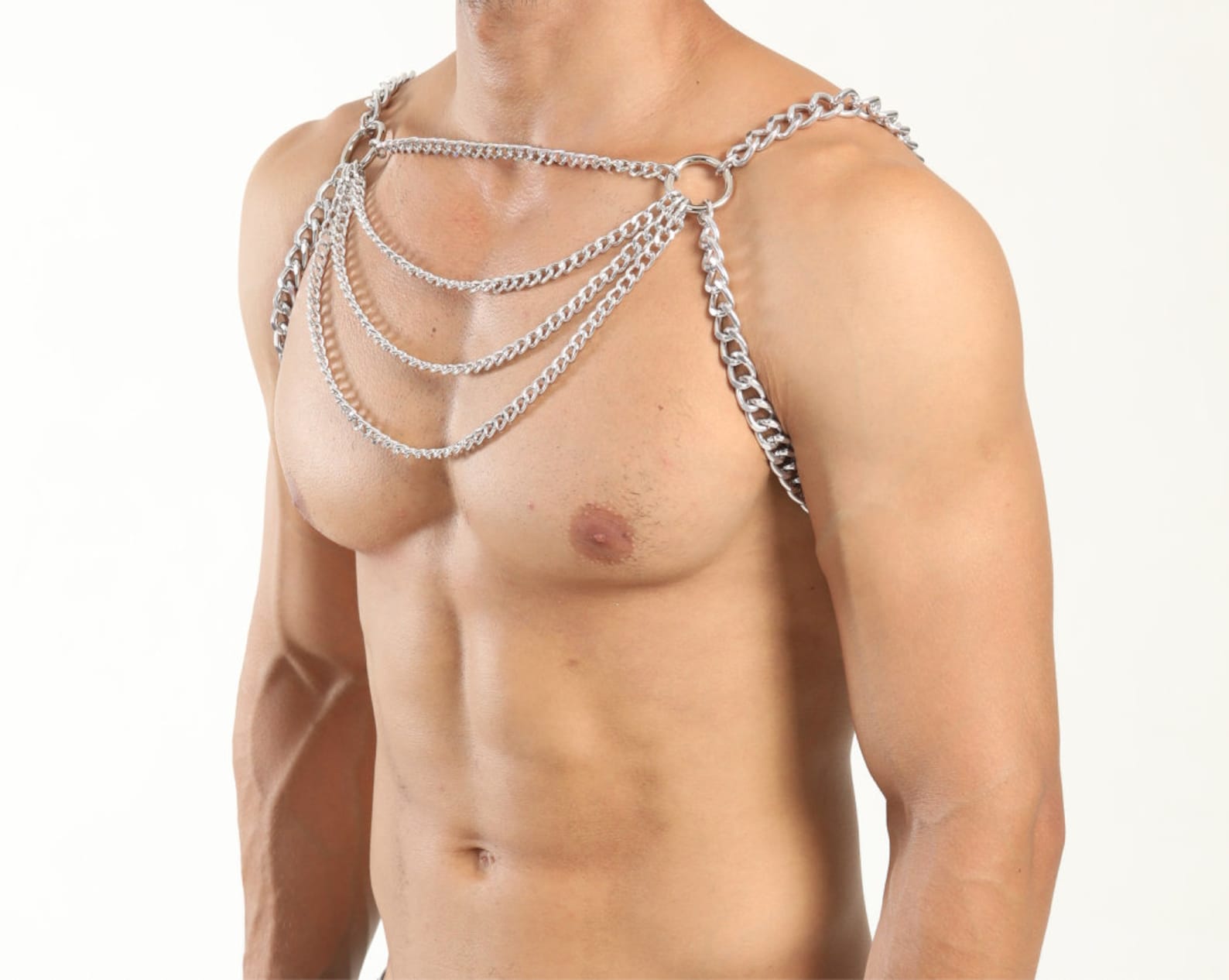 Body Chain Harness Men Silver Roman Man Harness Men Jewelry Etsy