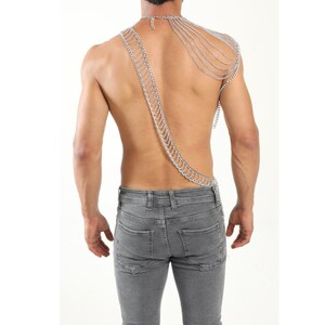 Shoulder Chain Set Men Gold Bodychain Man Harness Men Jewelry Larp ...