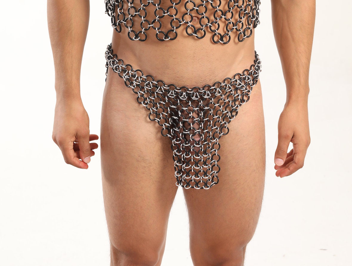 Loincloth Codpiece Chainmail Body Chain Harness Gear Man - Etsy