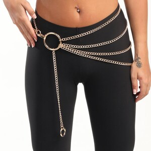 Hip Belt & Body Chain Set, Nickel Free Gold Silver Custom to Size - Etsy