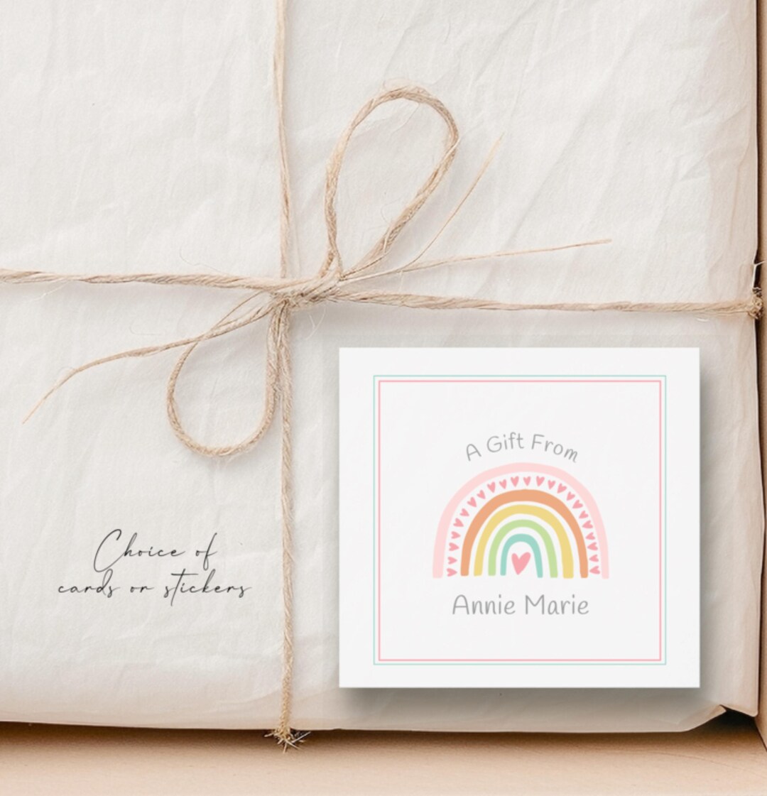 Rainbow Calling Cards ~ Girls Rainbow Calling Cards ~ Rainbow Envelope ...