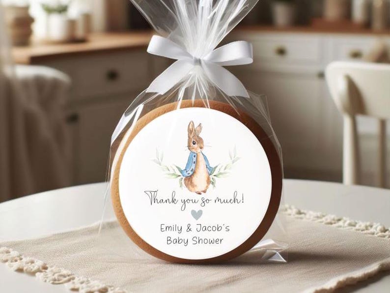 Peter Rabbit Baby Shower Thank You Stickers ~ Blue Peter Rabbit ~ Baby ...