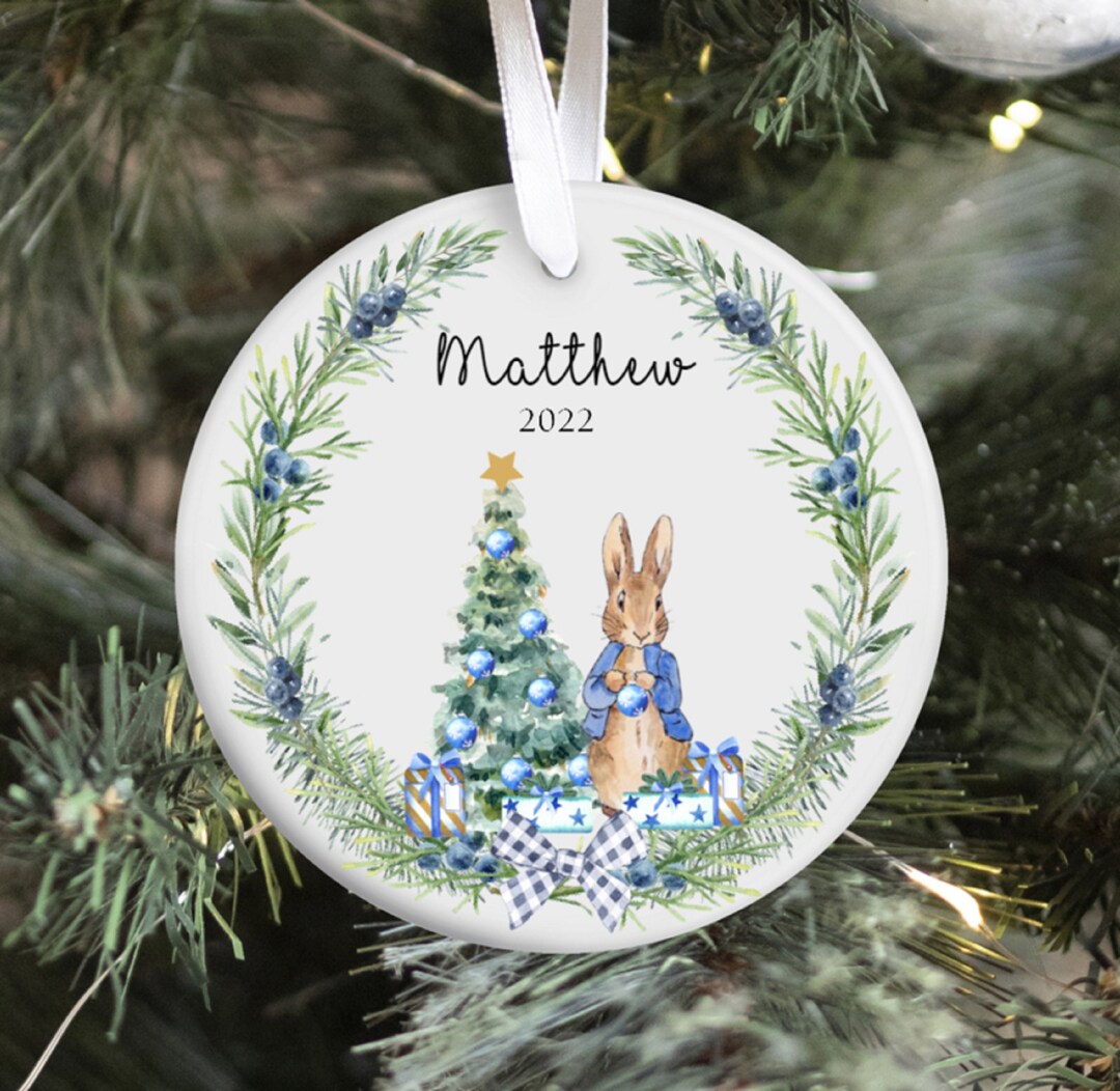 Peter Rabbit Ornament / First Christmas Ornament / - Etsy
