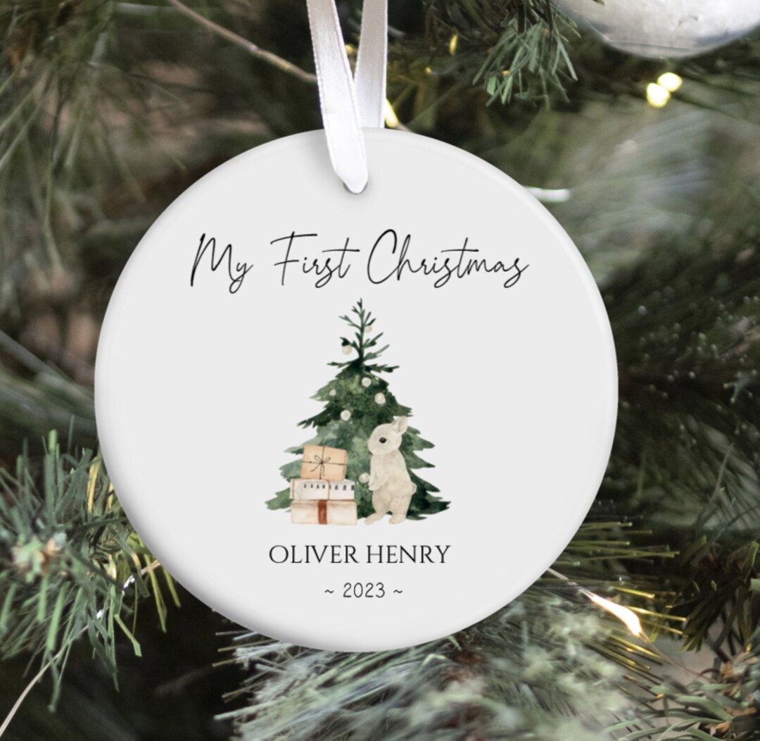 My First Christmas Ornament Baby's First Christmas Ornament Minimalist ...